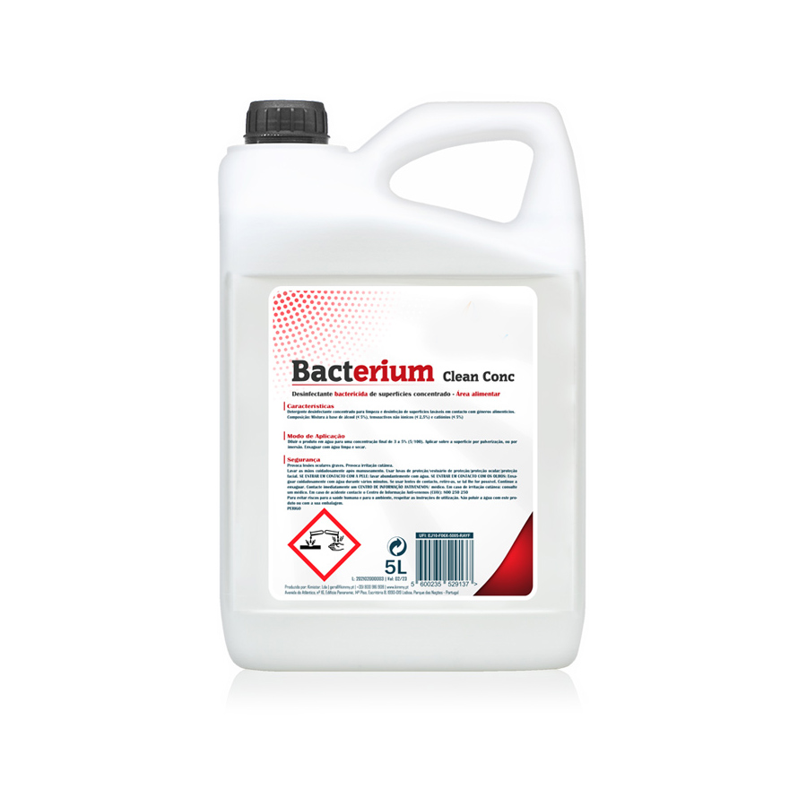 BACTERIUM CLEAN CONC 5 L - Desinfetante Bactericida Concentrado de ...
